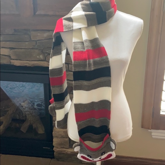 Cracker Barrel | Accessories | Cbocs Monkey Striped Knitted Scarf ...